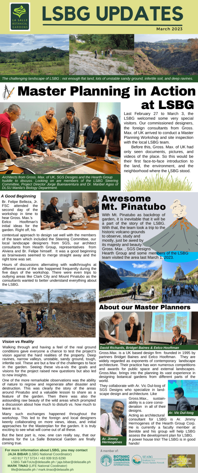 LSBG Updates | La Salle Botanical Gardens